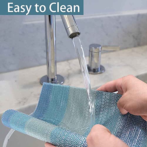 WaoDoing Placemats, Placemats for Dining Table, Heat Resistant Place Mats for Kitchen Table, PVC Table Mats, Easy to Clean, Set of 6