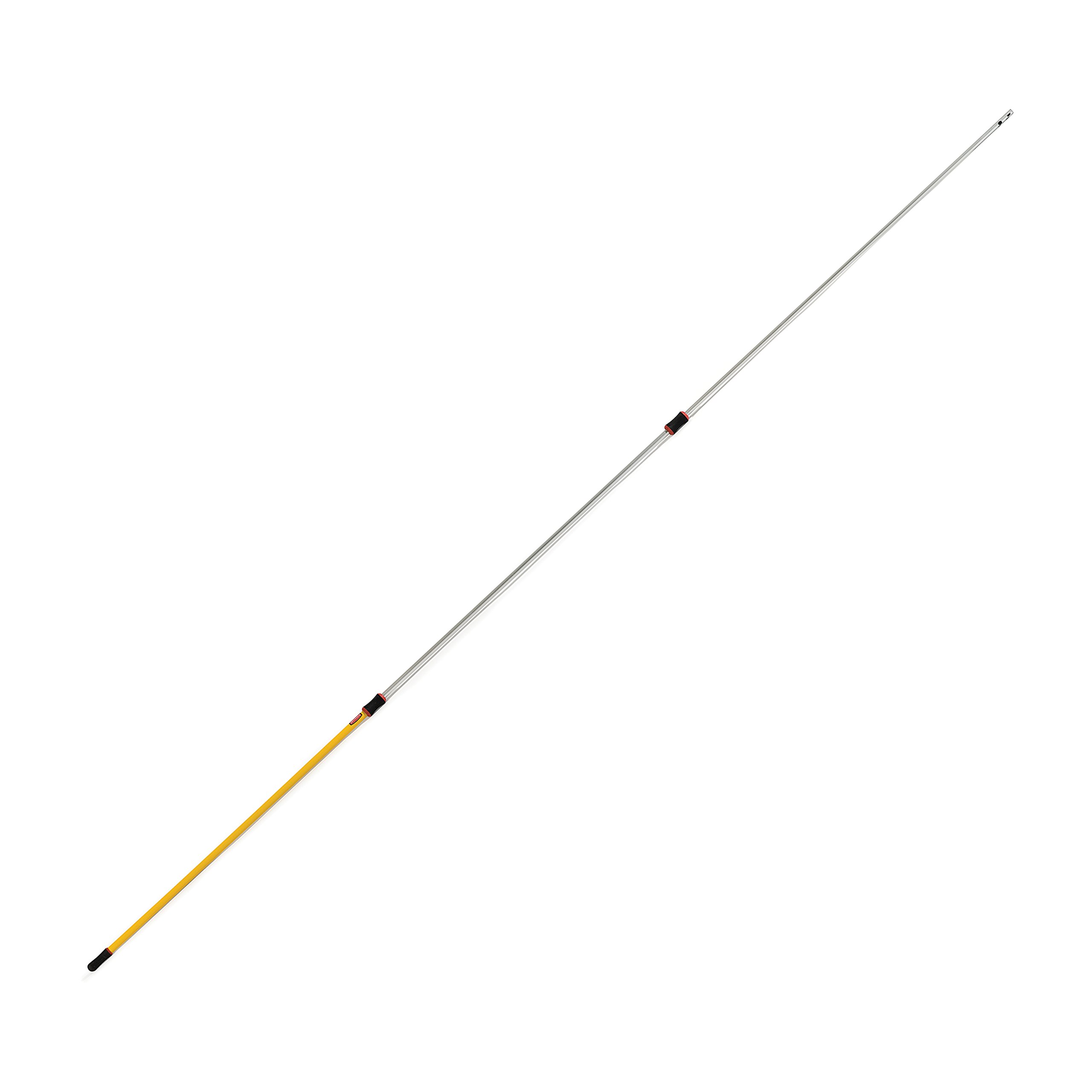 Rubbermaid Commercial Products HYGEN Mop Quick-Connect Extension, 6-Inch to 18-Inch, Yellow, Extendable Pole for Easy Cleaning, Durable for Floors/Walls/Ceilings/Windows in Homes/Business
