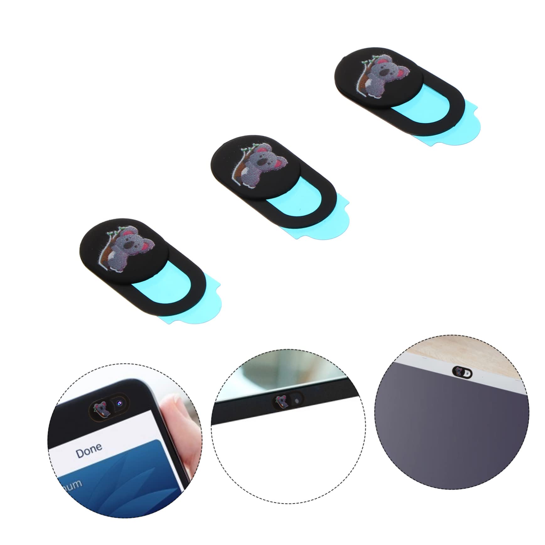 Mobestech 9 Pcs Camera Privacy Cover Environmental Protection Material Plastic Cell Phone Tablet