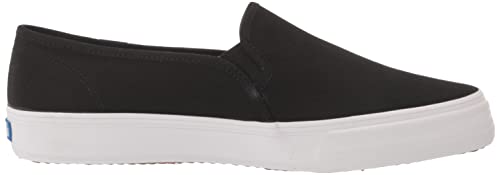 Keds Women's Double Decker Sneaker, Black Canvas, 7