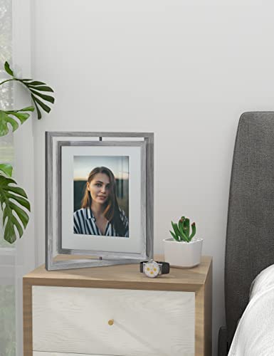 SUMGAR 8x10 ππππ©πͺπ§π ππ§ππ’π Gray ππ€π©ππ©ππ£π Floating Frames Set of 2, Double Sided Picture Frames Wooden Frames for Plants Pressed Flowers Floating Effect Display