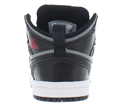 Jordan Toddler's 1 Mid Black/Gym Red-Particle Grey (640735 096) - 4
