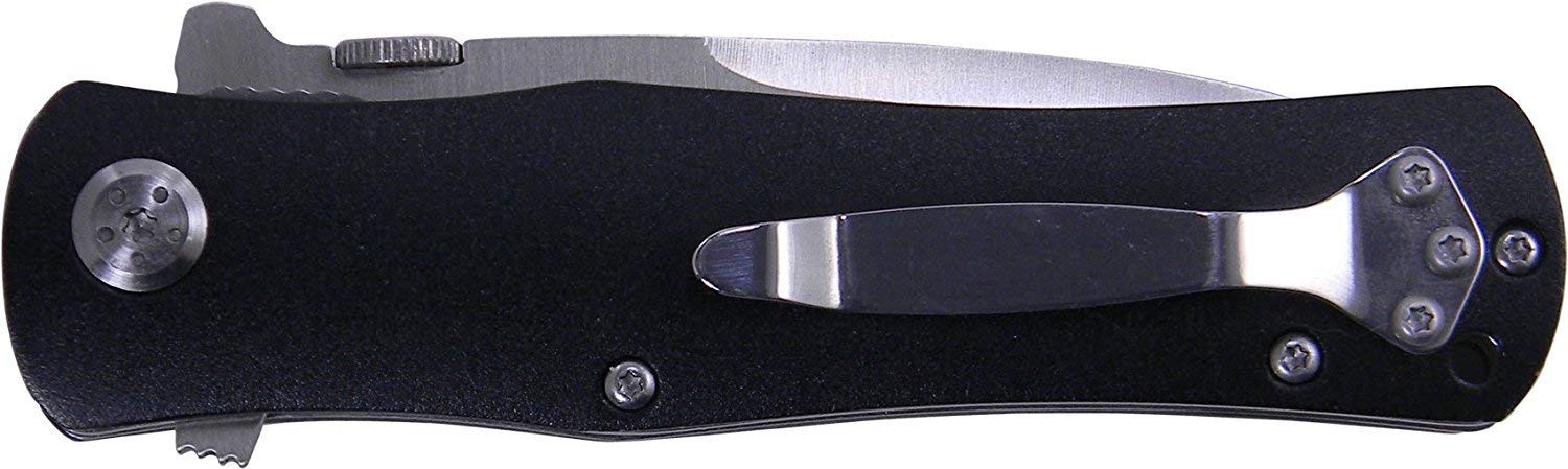 Poppa - I Love You to The Moon and Back Stainless Steel Folding Pocket Knife with Clip, Black