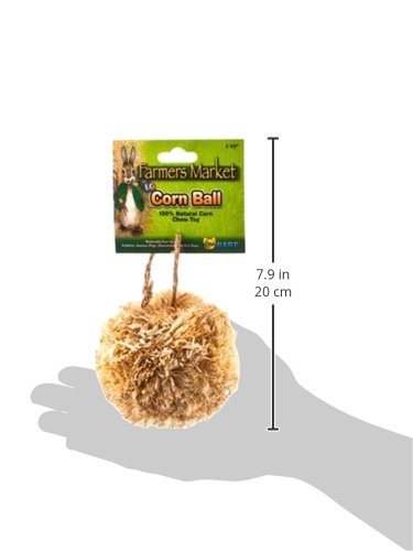 Ware Manufacturing Natural Corn Leaf Ball Toy for Small Pets, Large