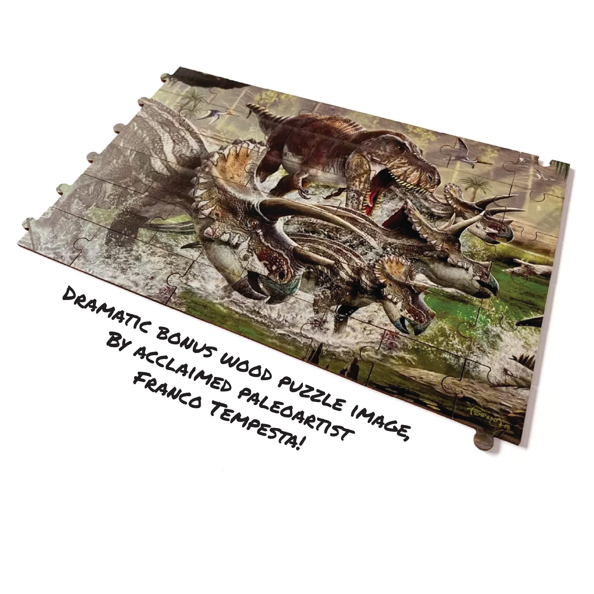 Fossil Canyon Deluxe Edition | Dinosaur Paleontology Family Game | Play Competitively, Cooperatively, or Solo | 1-6 Players, Ages 6 and Up | Field Museum Science Booklet Included
