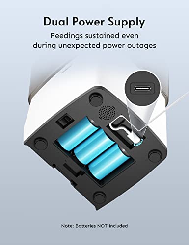 WUIPET Elevated Automatic Cat Feeders - 17 Cups Auto Pet Dry Food Dispenser for Cats and Dogs - Raised Programmable Timed Cat Feeder with Voice Recorder - 4 Meals Per Day and Portion Control