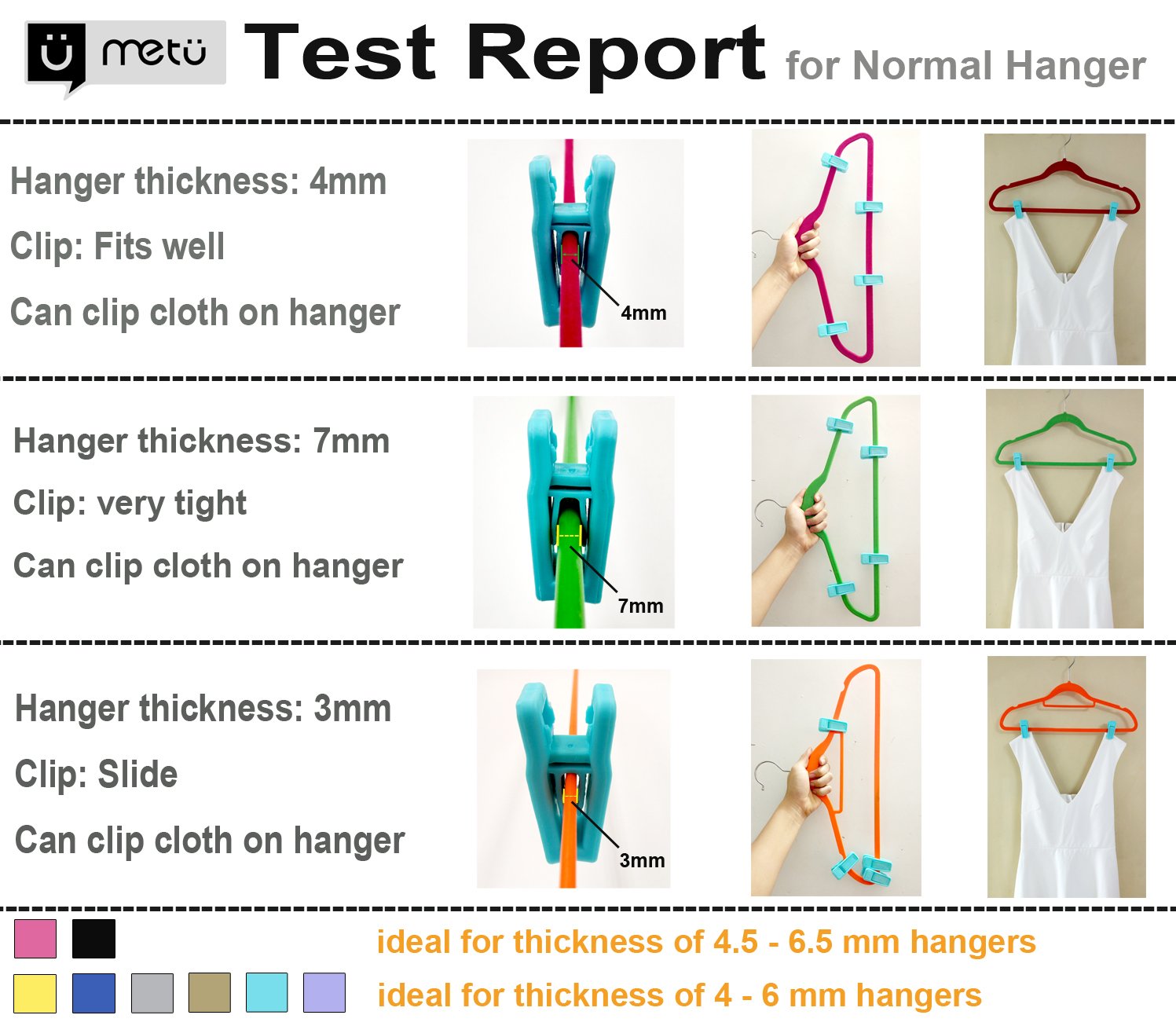 Plastic Slim-line Finger Clip Hanger Clips