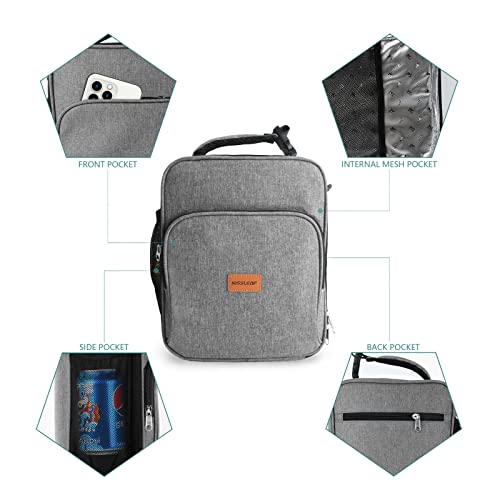kissleaf Lunch Box for Men Women Insulated Lunch Bag Reusable Lunch Box for Office Work Leakproof Freezable Cooler Lunch Bag for Adults