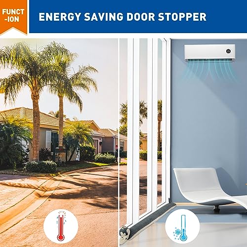 MAGZO Under Door Draft Stopper 36 inch, Cute Husky Dog Door Draft Blocker Sound Noise Cold Air Wind Dust Proof Energy Savingā¦