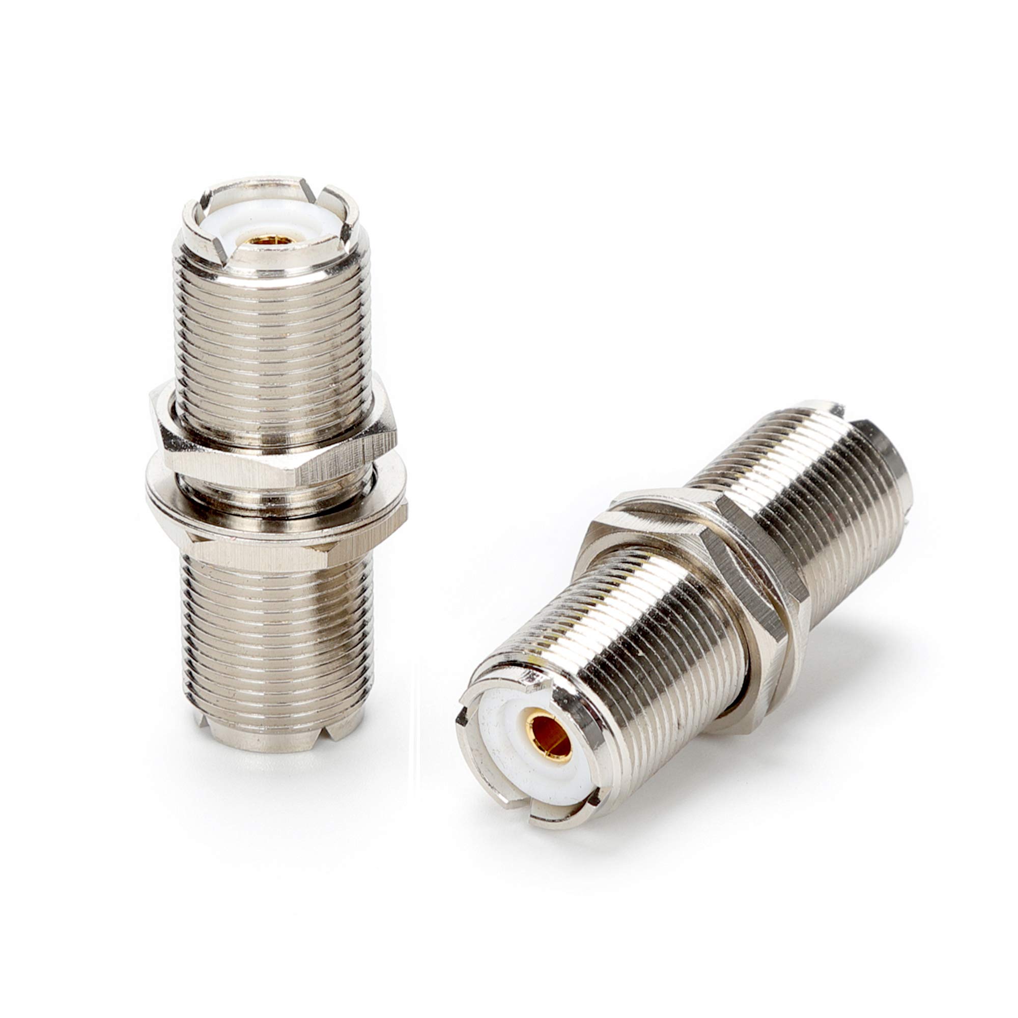 TLS.eagle SO-239/PL259 UHF Bulkhead Connector UHF Female to Female RF Coaxial Adapter Pack of 5