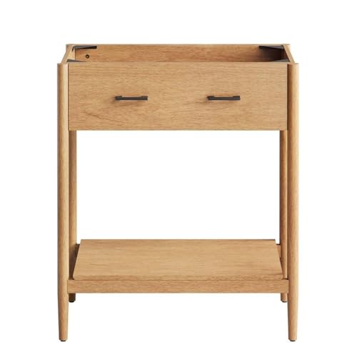 Modway Zaire 30” Mid-Century Bathroom Vanity Cabinet Washstand in Natural, (Sink Basin Not Included), 30 Inches