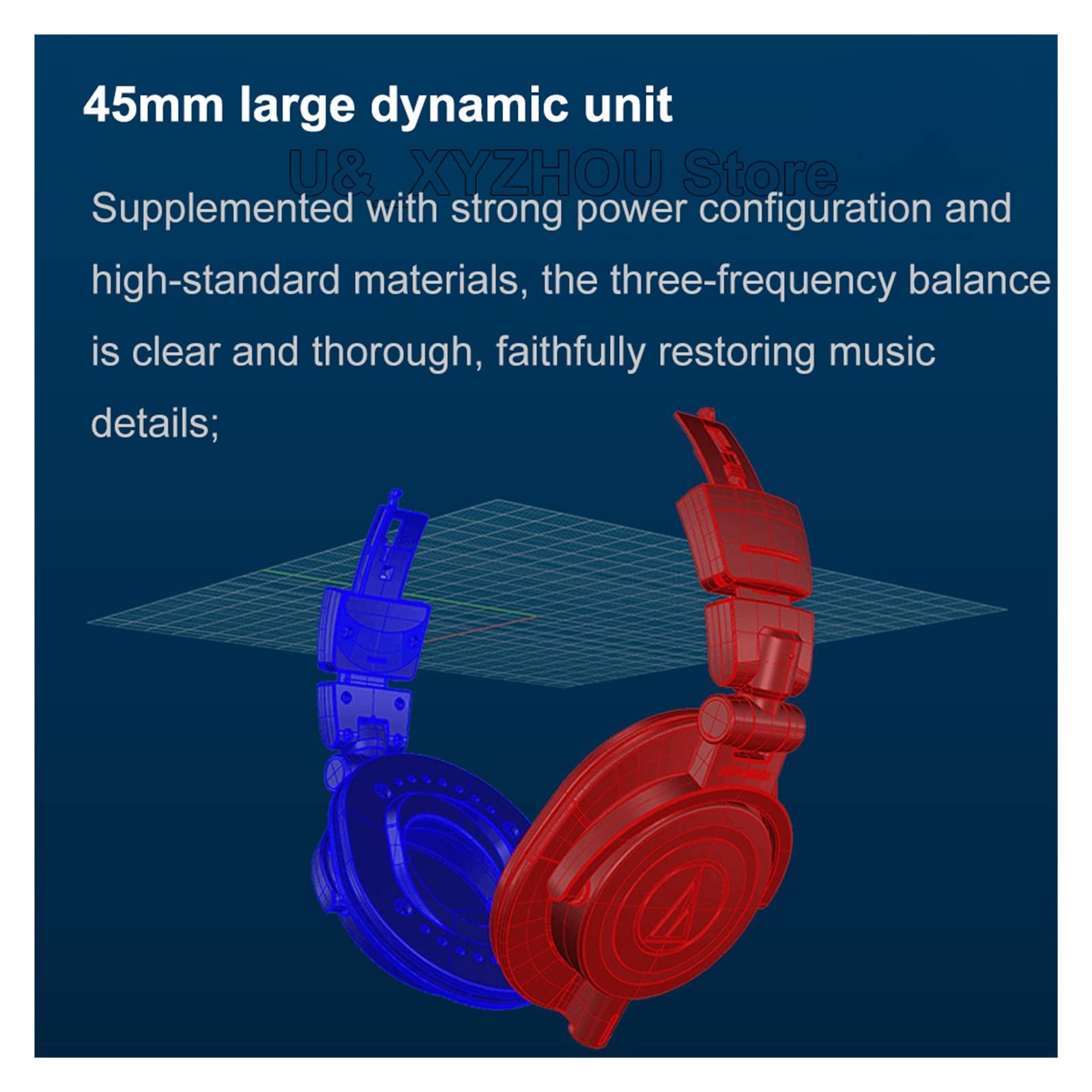HXNINE Original ATH-M50xBT2 DS Bluetooth Headphones Limited Edition Professional Monitor Headset,Over-Ear Closed-Back Dynamic Earphones
