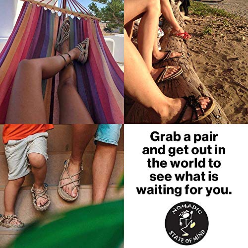 nomadic state of mind Moksha Sandal - Handmade Rope Shoes β Machine Washable β Comfortable & Lightweight β Vegan Friendly β For Women & Men (numeric_13)