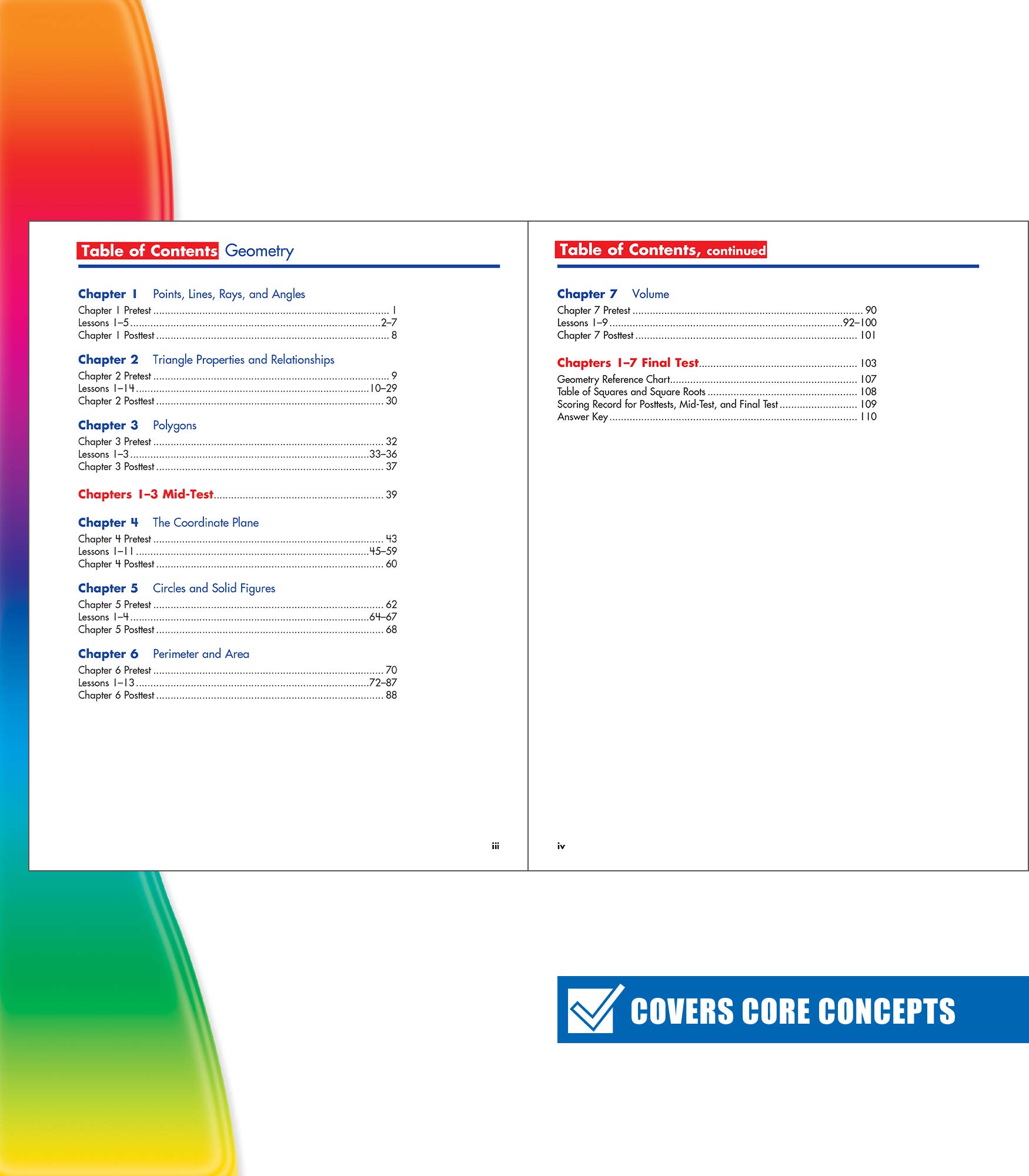 Spectrum Grades 6 - 8 Geometry Workbook, Ages 11 to 14, Geometry Math Workbook, Angles, Shapes, Coordinate Plane, Perimeter, Area, and Volume, Focus on Points, Lines, Rays, and Polygons - 128 Pages