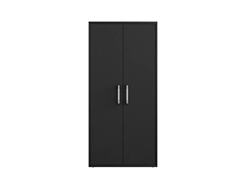 Manhattan Comfort Eiffel 6-Piece Garage Storage Set in Matte Black