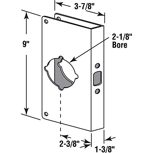 Defender Security U 9585 Non-Recessed Door Reinforcement Lock, Fits 1-3/8 In. Thick Doors β Add Extra, High Security to your Home and Prevent Unauthorized Entry β Solid Brass with Stainless-Steel (Single Pack)