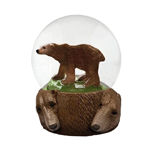 Water Globe - Brown Bear from Deluxebase. Snow Globe with Resin Figurine and Moulded Base. Great Home Decor, Ornaments and Gifts.