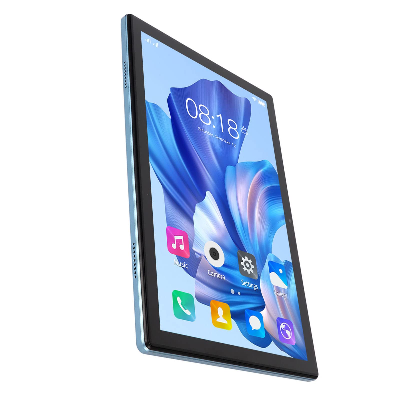 DAUERHAFT Smart Tablet, Octa Core CPU US Plug 100-240V 10in Tablet 12GB RAM 256GB ROM Support 4GLTE 5GWiFi for Studying (Blue)