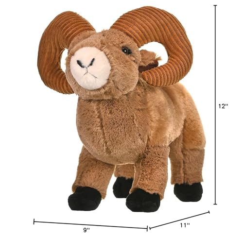 Wild Republic Bighorn Sheep Plush, Stuffed Animal, Plush Toy, Gifts for Kids, Cuddlekins 12 Inches