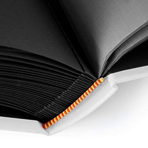 Maverton Photo Album - Customised white cover with a photo frame - 60 black pages - Memory book for couples - for parents - Photo Book for wedding - Love