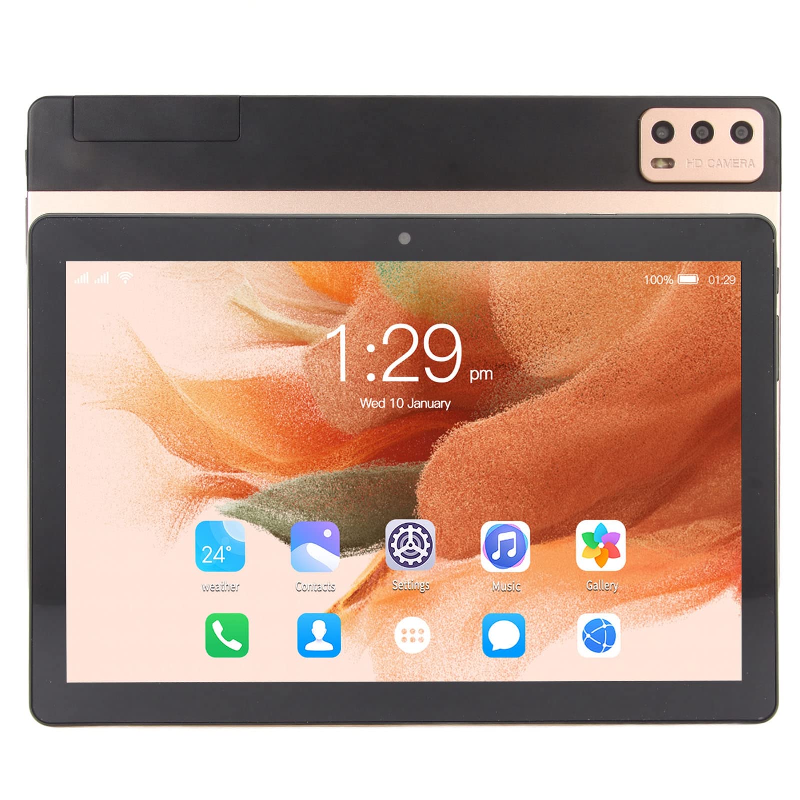 DAUERHAFT Tablet PC, Office Tablet 6GB RAM 128GB ROM Dual Camera 10.1 Inch FHD Octa Core CPU 5G WiFi 4G LTE for Business (US Plug)