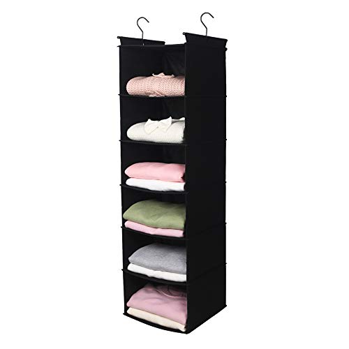 MAX Houser Hanging Closet Organizer, Hanging Sweater Organizer,Foldable Hanging Shelves for Closet