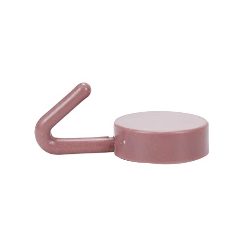 Xiaoyztan 50 Pcs Adhesive Wall Mount Small Hooks Decoative Cute Round Base Plastic Hooks for Keys Earpods Handkerchieves Caps Hats (Dark Pink)