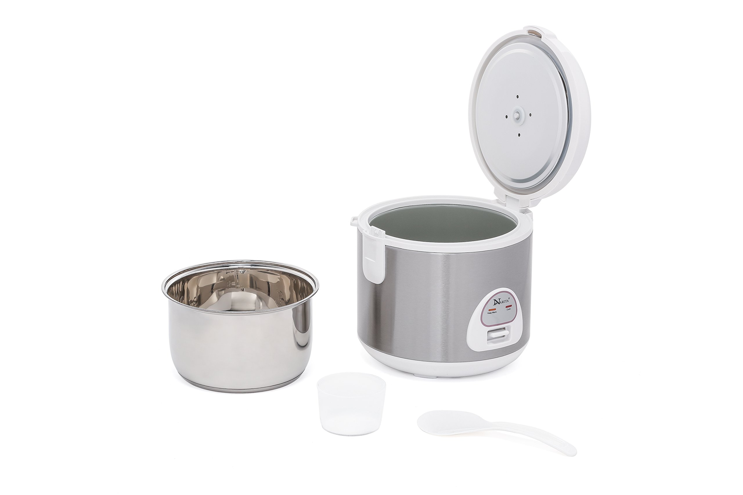 Narita 4 Cup Rice Cooker With Stainless Steel Inner Pan, Inner Pot 3D Warmer By HND®