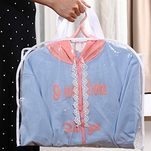 Maitys Clear PVC Hanging Costume Garment Bag Costume Bags Suit Cover with Zipper Pockets for Storage Travel Dance Garment (Classic Style)