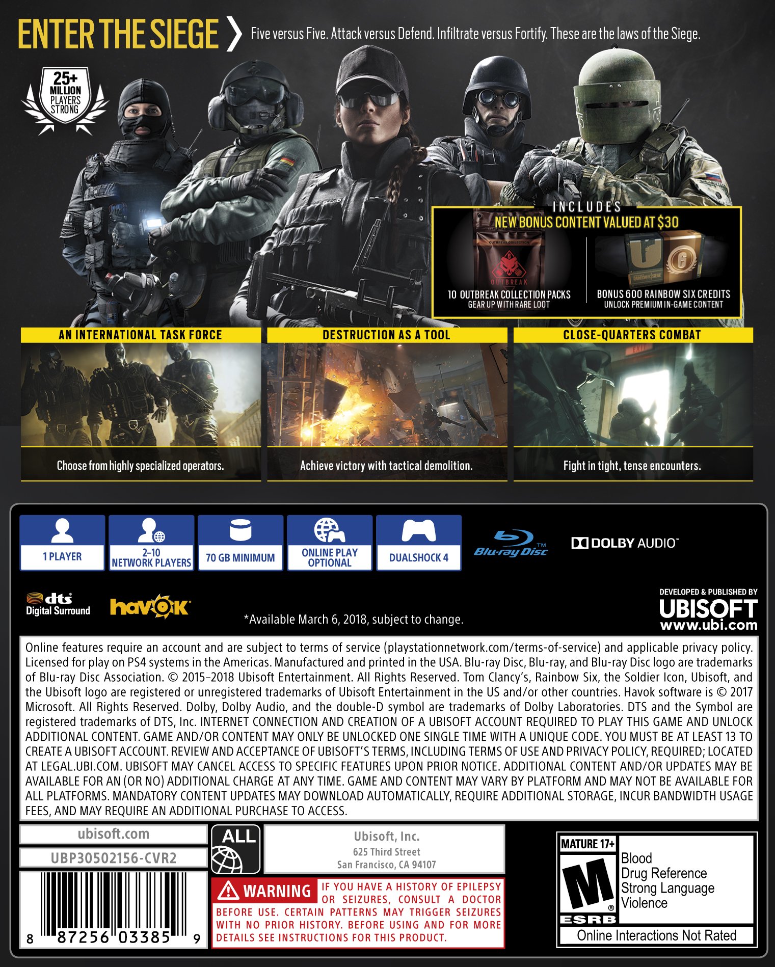 Tom Clancy's Rainbow Six Siege - PlayStation 4 Advanced Edition