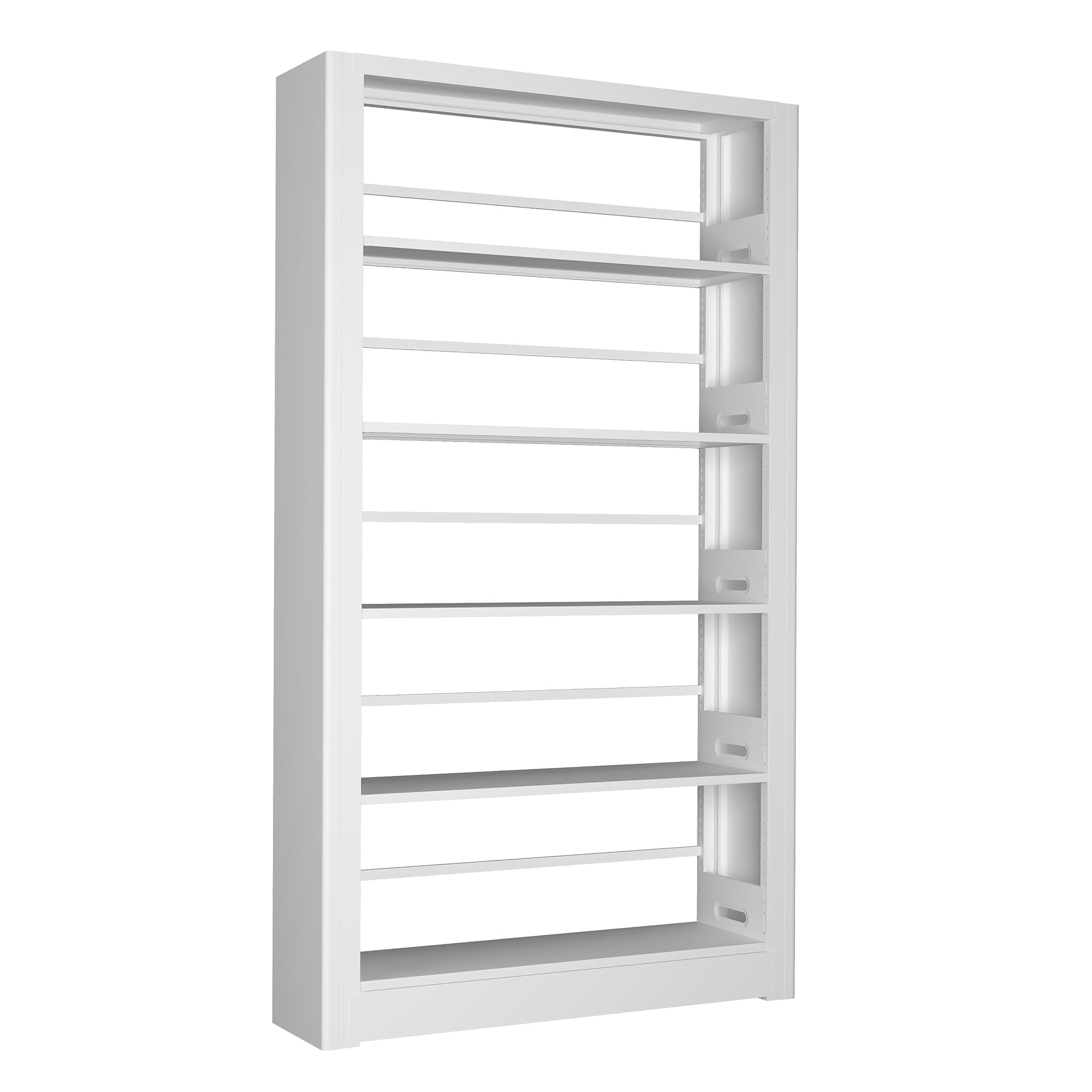 LyAosdFu Heavy Duty Metal Bookshelf, 5 Shelf Adjustable Bookcase, 69’’ Tall Modern Bookshelves, Open Book Shelf Organizer, Large Sturdy Book Case for Living Room, Library, Office, White Book Shelf
