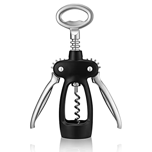 KITVINOUS Wine Bottle Opener, Premium Wing Corkscrew Wine Opener with No-Stick Worm, Multi-Purpose Winged Corkscrews for Wine and Beer Bottles