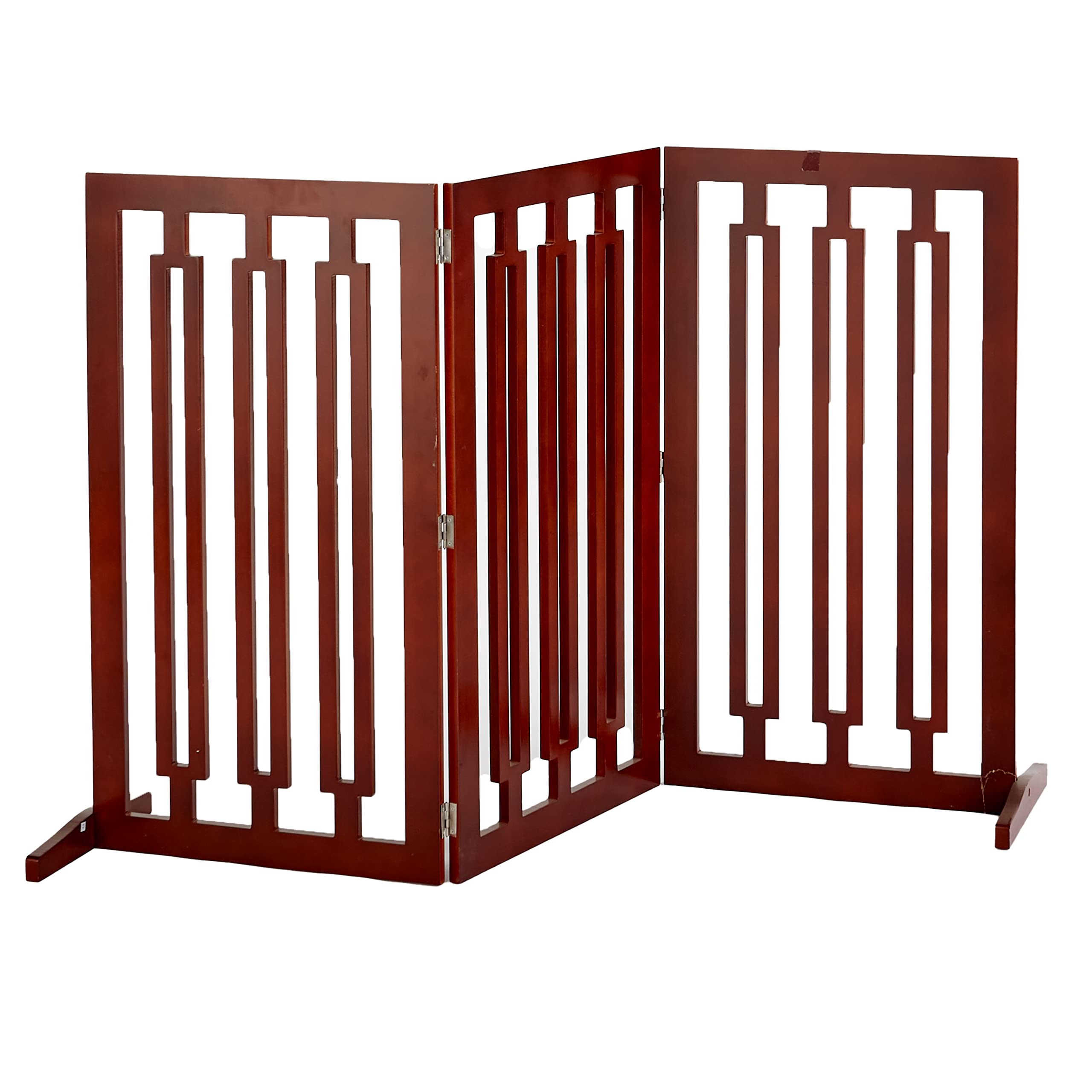 Hollow Pet Gate - Dog Gate for Doorways - Walnut
