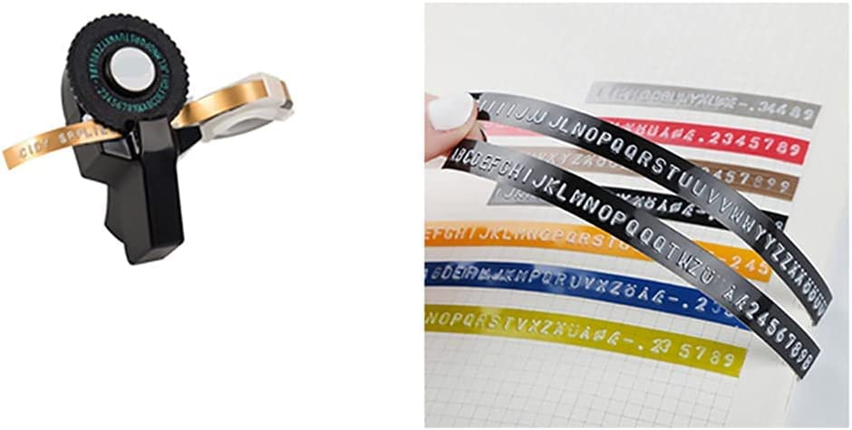 Manual Embossing Label Maker,Embossing Typewriter,Lettering Machine,Refill with Free 2 Tapes