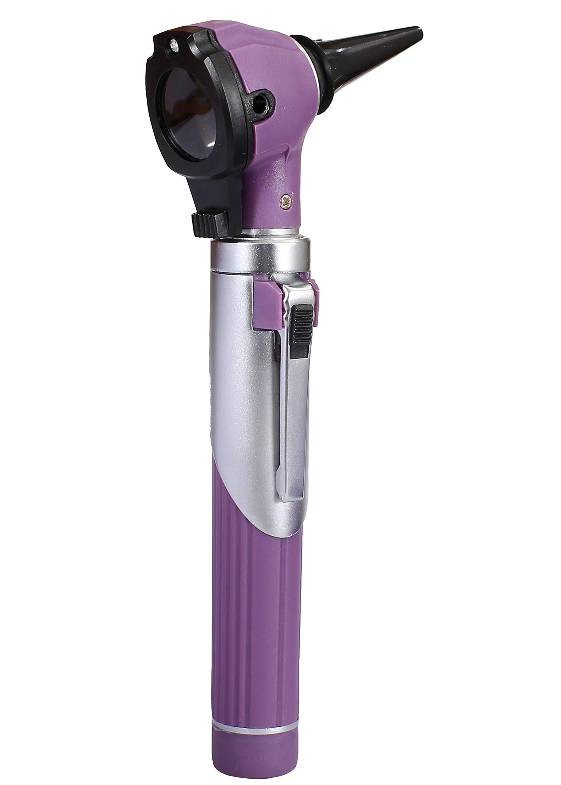 Pakcan Compact Pocket Size Fiber Optic Medical Diagnostic Ear Otoscope with Light (Purple)