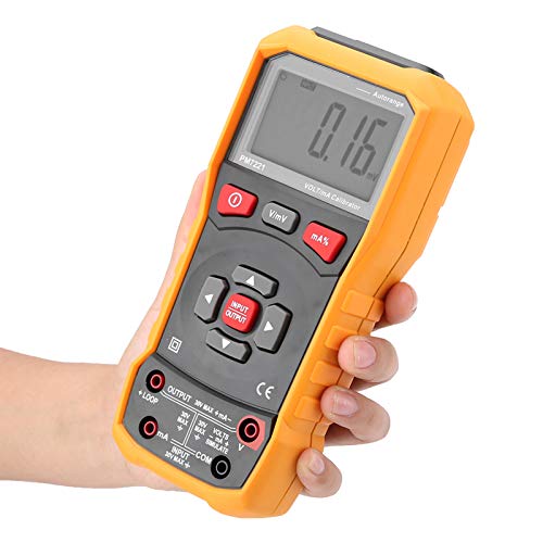 DC 0 to 10V 0 to 24mA Multifunction Voltage Current Loop Process Calibrator Portable Precision Meter with Function of Automatic shutdown Under voltage protection(No Batteries Included)