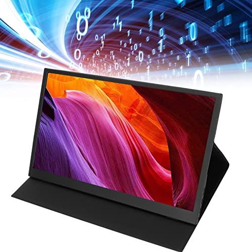 KUIDAMOS Portable Monitor, Portable IPS Gaming Monitor Support USB USB C Mini HD Multimedia Interface Full Viewing Angle for Playing Games