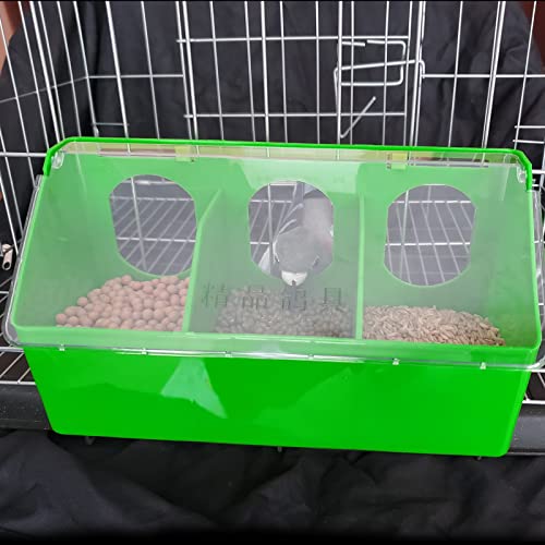 Pigeon Feeder Quail Feeder Water 2 Pack Bird Chicken Duck Feeder with 3 Hole Pet Bowls & Feeders Eat Food (Three Hole)