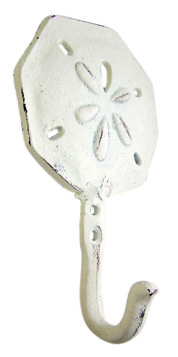 Sand Dollar Cast Iron Wall Hook 6 1/2 Inch (Set of 3)