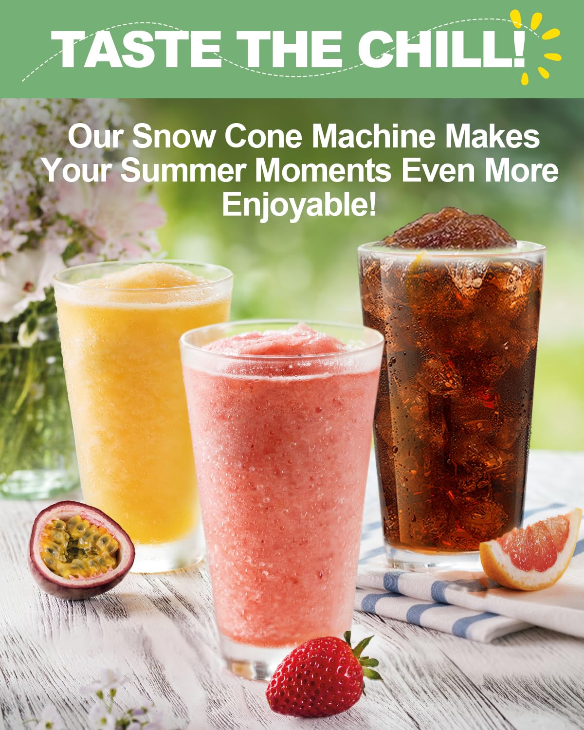 Goldtouch Snow Cone Machine Shaved Ice Machine Manual Ice shaver Machine Double Stainless Steel Blade Ice Crusher with Instruction Manual 3-year Manufacturer’s Warranty Green
