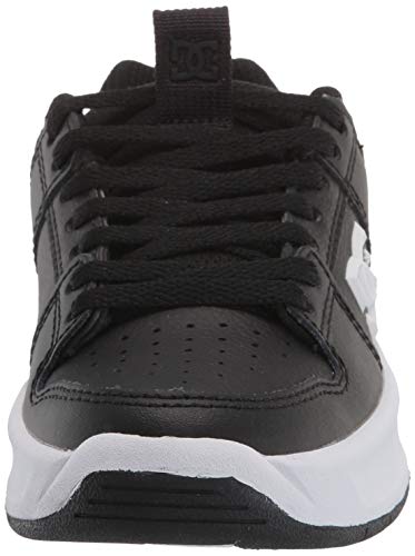 DC Boys' Lynx Zero Skate Shoe, Black/White, 6 M US