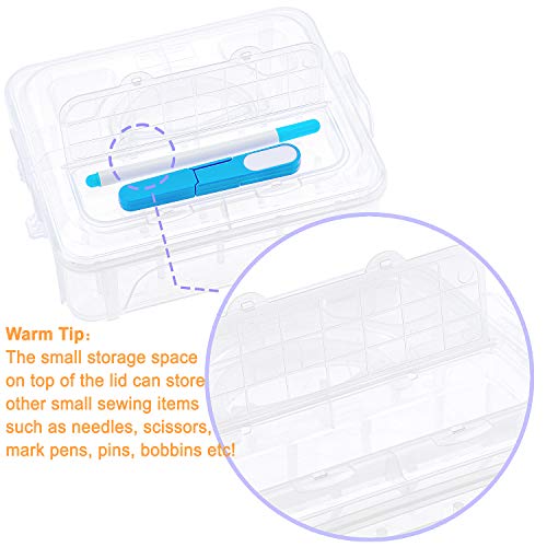 New brothread 60 Brother Colors 500m Each Embroidery Machine Thread with Clear Plastic Storage Box for Embroidery Sewing Machine