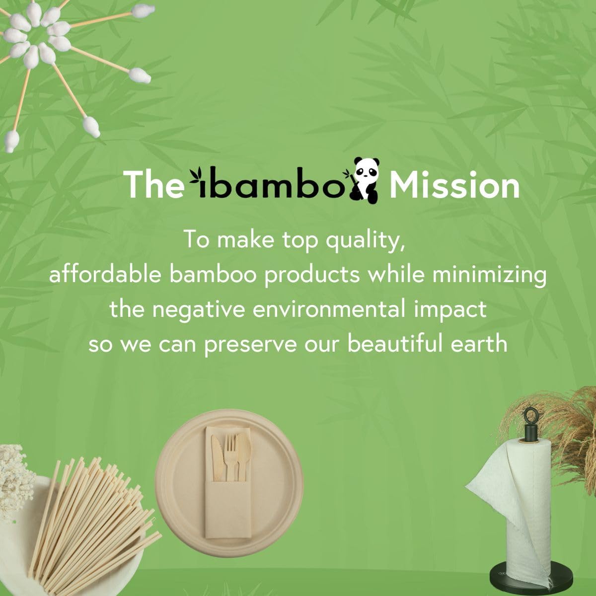 Ibambo 250 Pack Disposable Bamboo Powder Straws - 7.88" Compostable Single Wrapped Drinking Straws | Durable Disposable Straws for Hot & Cold Drinks | Biodegradable Straws for Commercial or Home Use