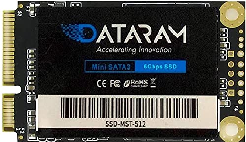 DATARAM mSata SSD, Internal Solid State Drive Mini Sata Disk (512GB)