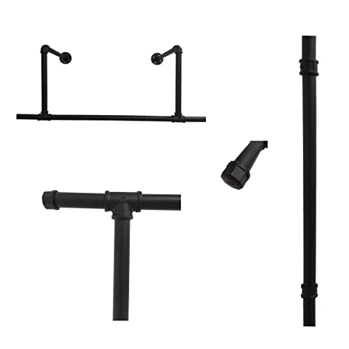 Lengfkus Industrial Pipe Clothing Rack Wall Mounted,Retail Display Clothes Hanging Rod Bar,Heavy Duty Garment Rack,Vintage Commercial Grade Clothing Hanging Rack Organizer