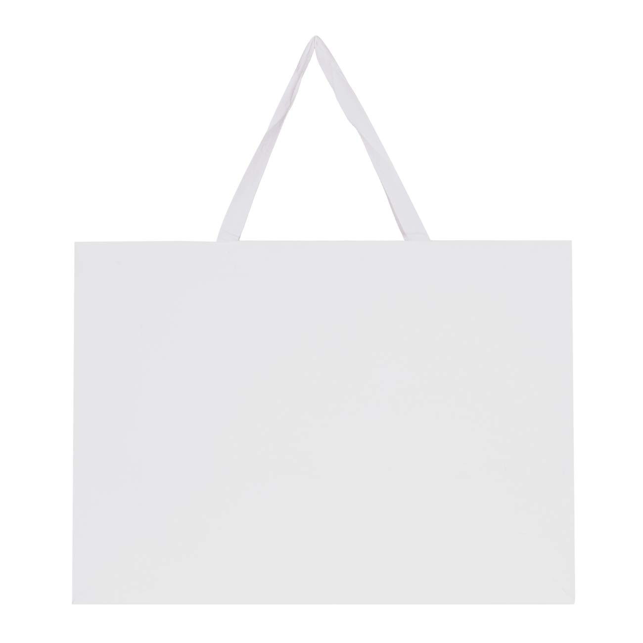 PAPERIST 6pcs 21.7x6.1x15.7" (4) Extra Large Size, White Paper Bags, Giant Jumbo Huge XL Thick Sturdy Durable Gift bags