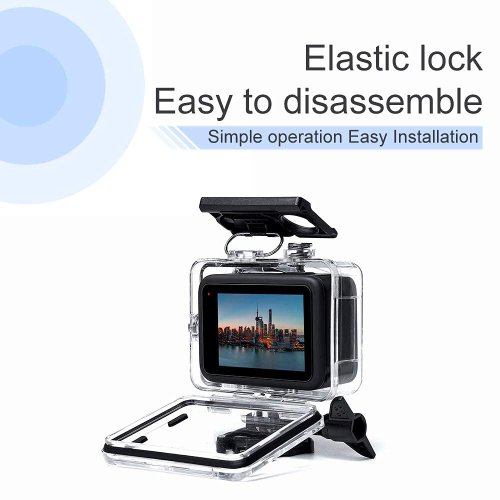 F1TP Waterproof Case for GoPro Hero 10/9 Black Action Camera , 60M/196Ft Protective Underwater Diving Shell Accessories with Mount Base and Thumbscrew.