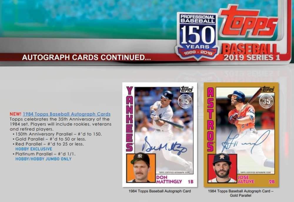 Topps 2019 Baseball Series 1 Trading Cards Relic Value Box (Retail Edition)