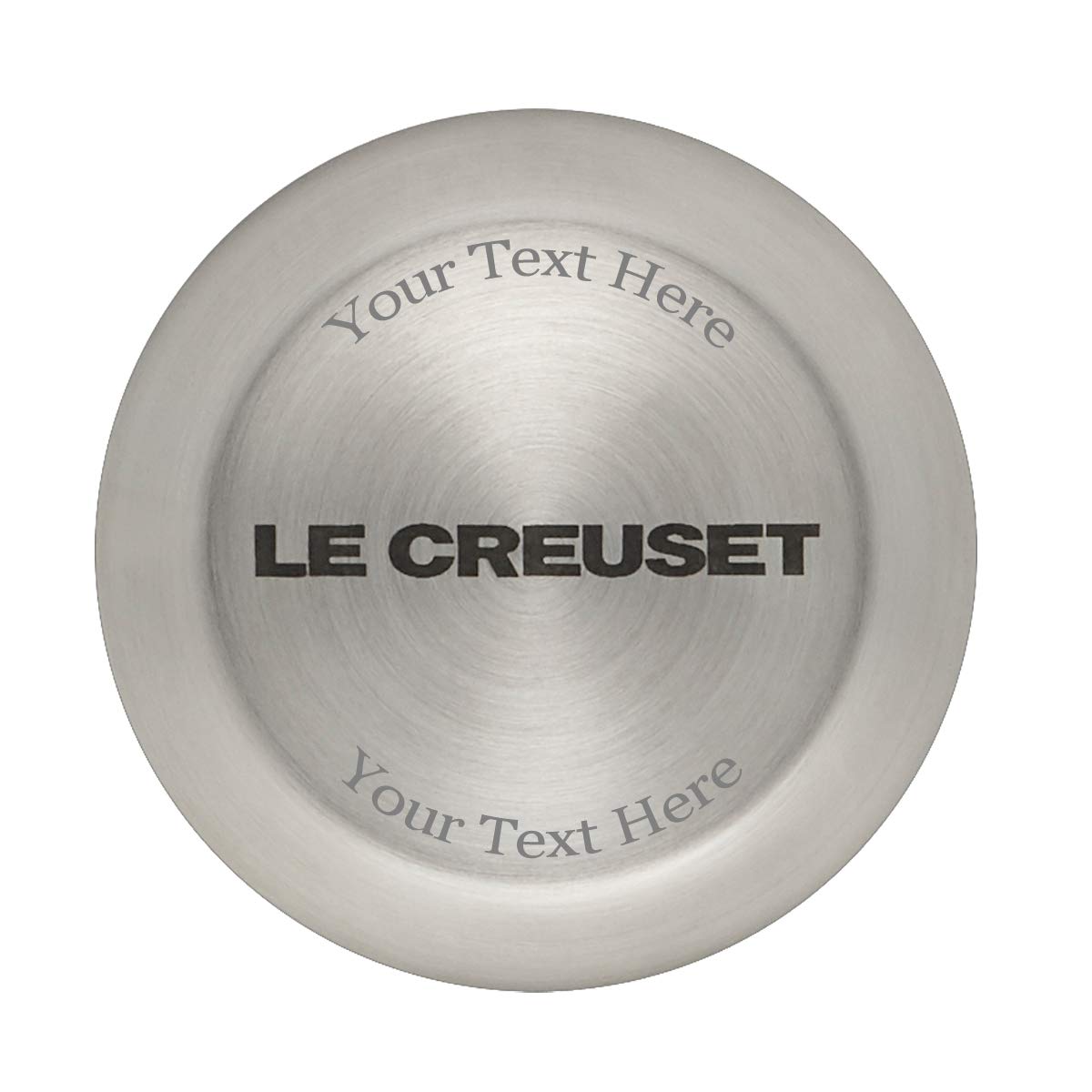 Le Creuset Signature Enameled Cast Iron 9.5"/1.75qt. Bread Oven - Caribbean w/Additional Engraved Personalized Stainless Steel Knob