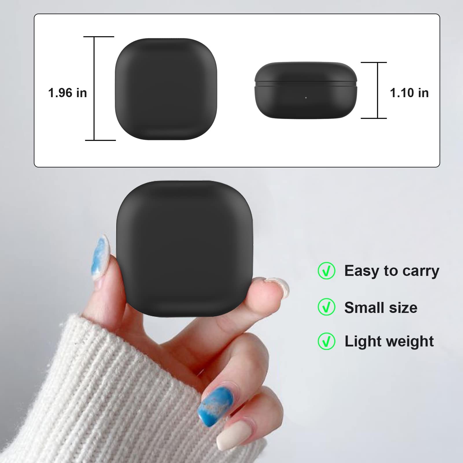 Wireless Charging Case for Samsung Galaxy Buds 2 Charging Case Replacement, Charger Case Compatible with Galaxy Buds 2 Charger Support Wired and Wireless Charging (NOT Included Earbuds) Black